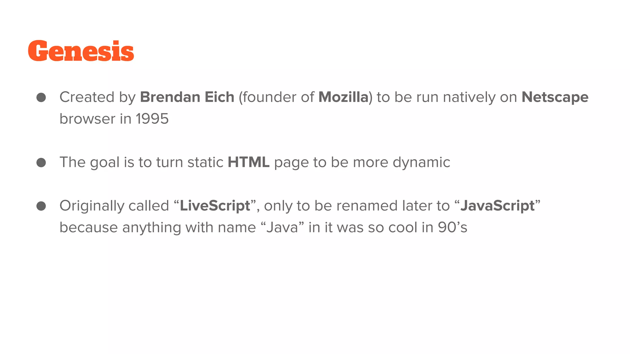 Brief History of JavaScript | PPTX