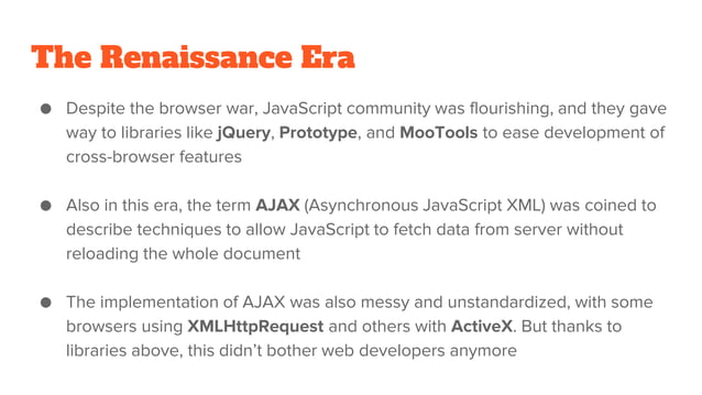 Brief History of JavaScript | PPTX | Web Development | Internet