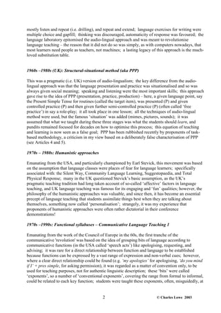 Brief history of language teaching | PDF