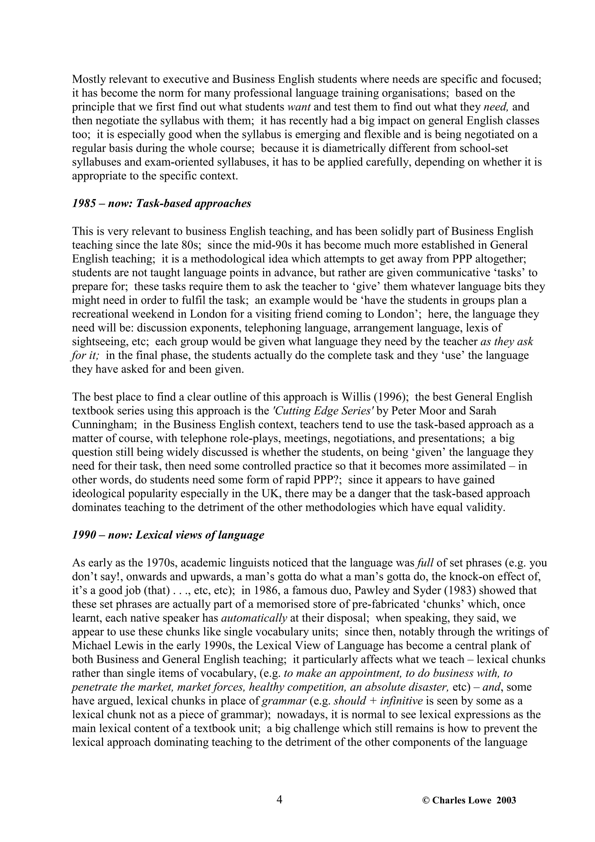 Brief history of language teaching | PDF