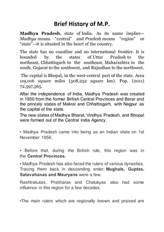 Brief history of m.p | DOCX