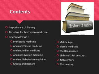 Brief history of medicine | PPTX