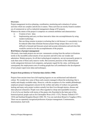 Brief history of project management | PDF