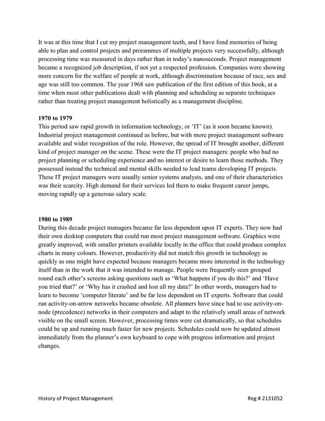 Brief history of project management | PDF