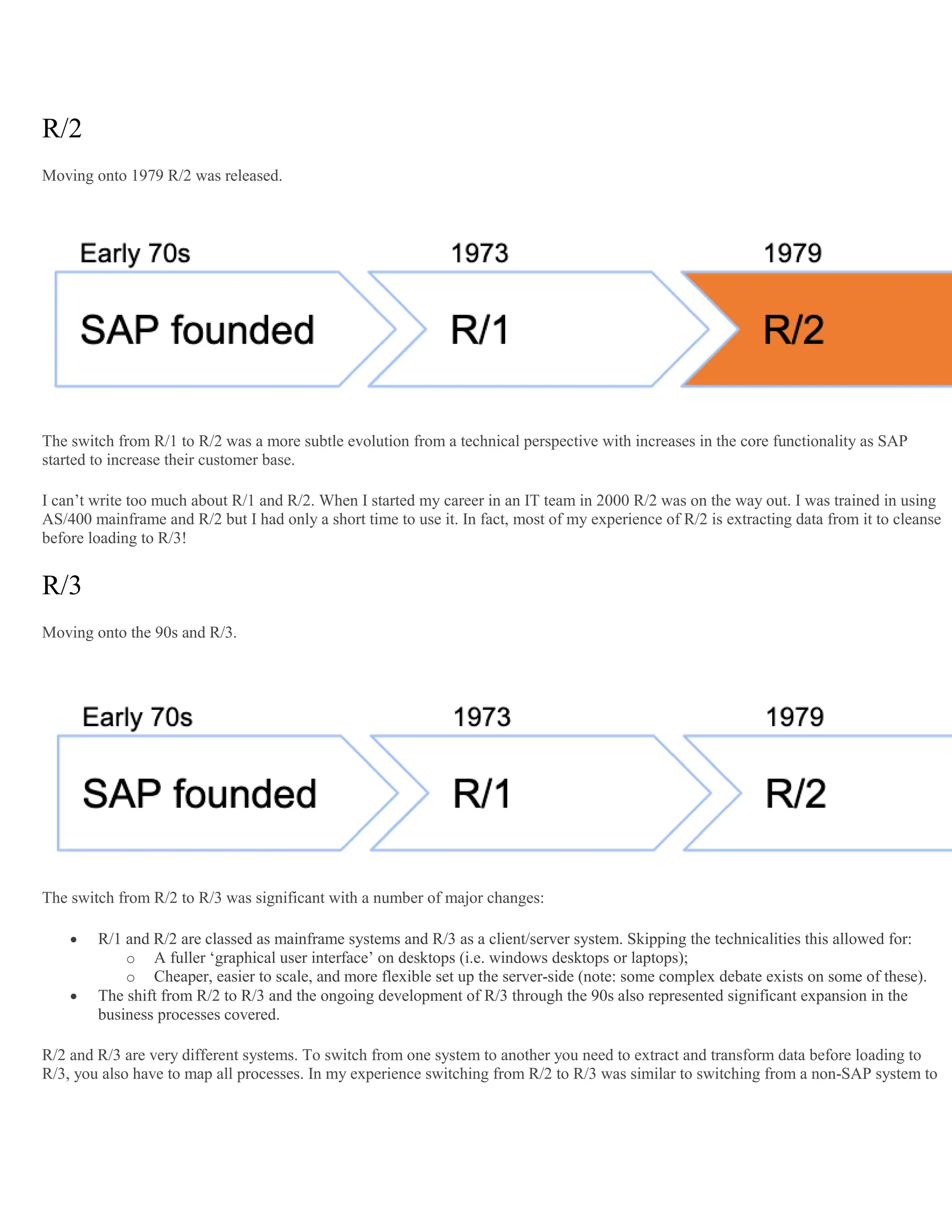 brief history of SAP and ERP.docx | Databases | Computer Software and Applications