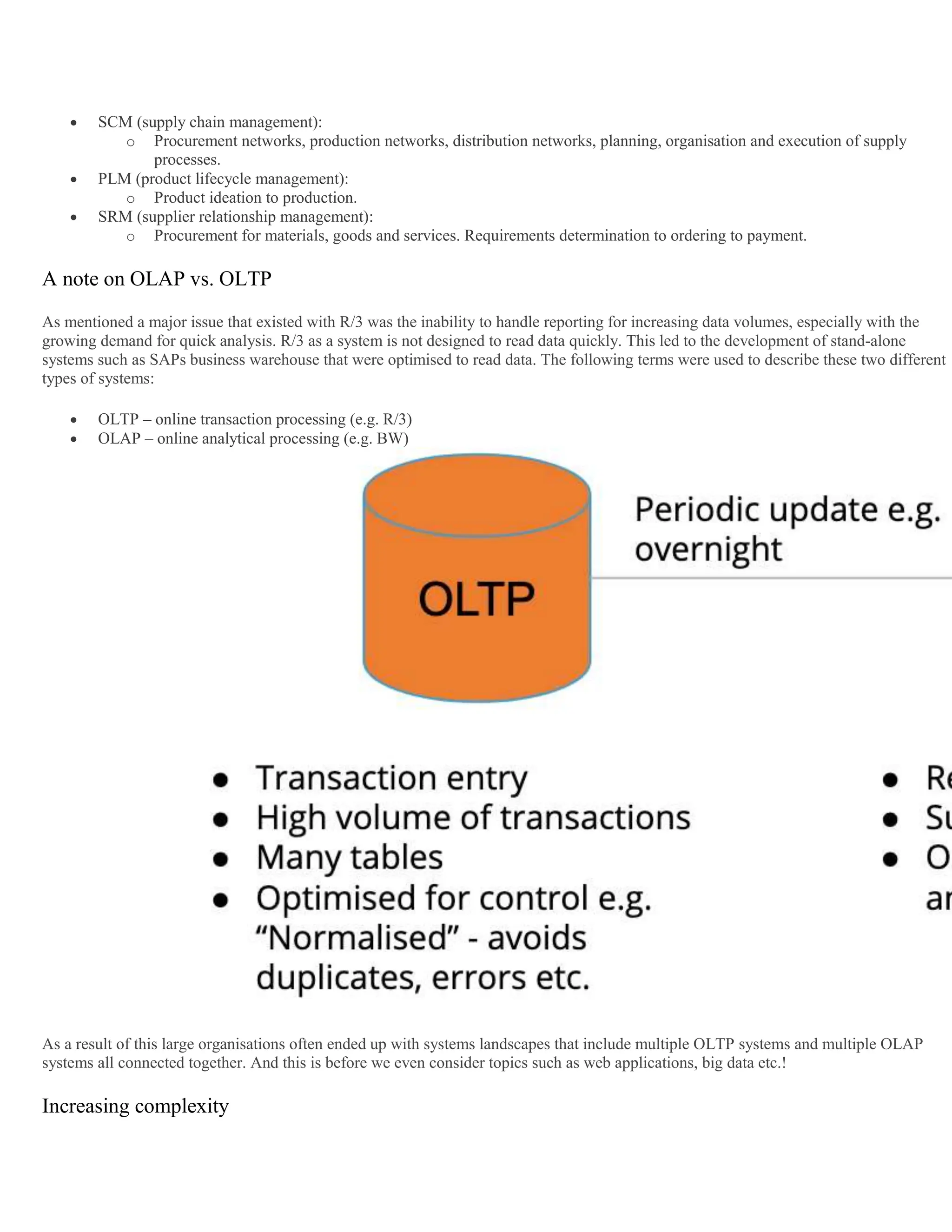 brief history of SAP and ERP.docx | Databases | Computer Software and Applications