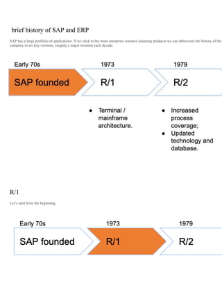 brief history of SAP and ERP.docx | Databases | Computer Software and ...
