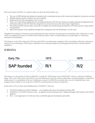 brief history of SAP and ERP.docx | Databases | Computer Software and ...