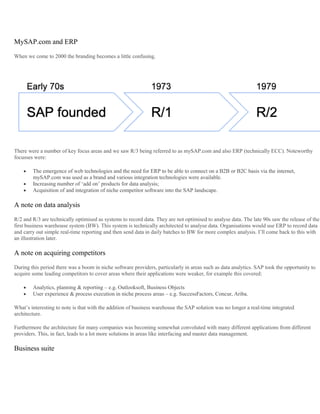 brief history of SAP and ERP.docx | Databases | Computer Software and ...