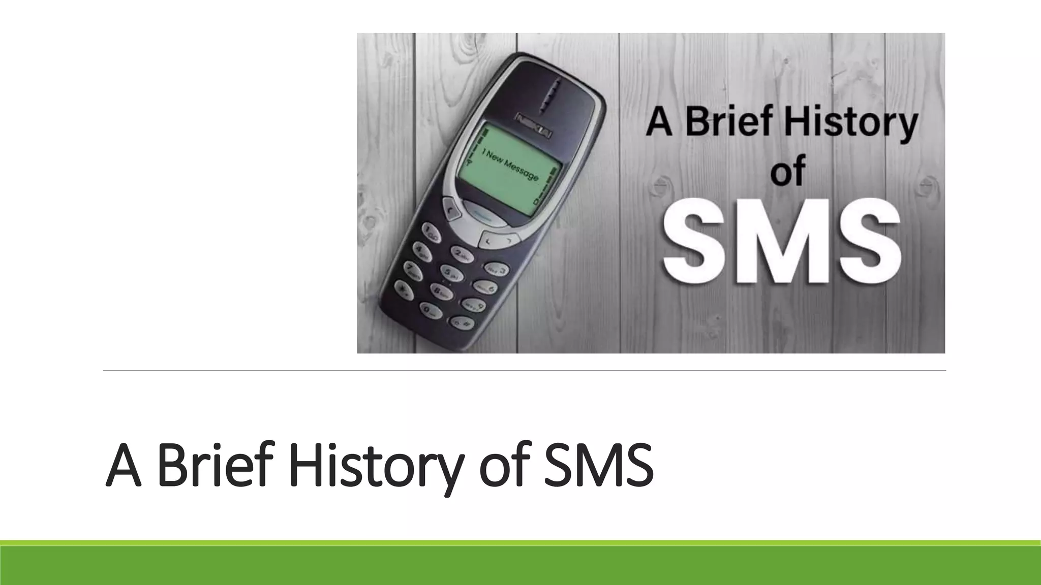 Brief history of sms | PPT