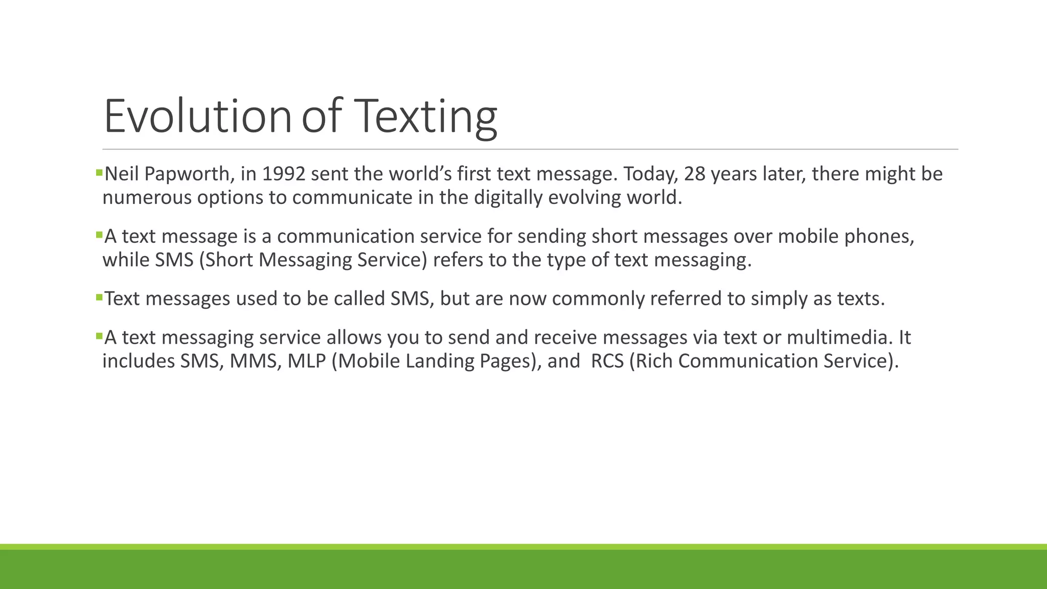Brief history of sms | PPT