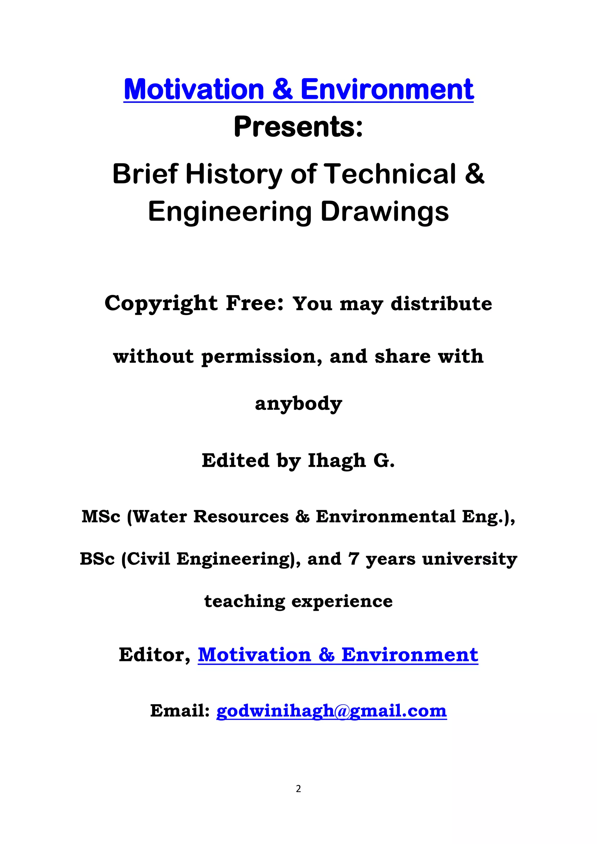 Brief History of Technical & Engineering Drawings | PDF