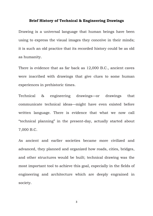 Brief History of Technical & Engineering Drawings | PDF | 3-D Graphics ...
