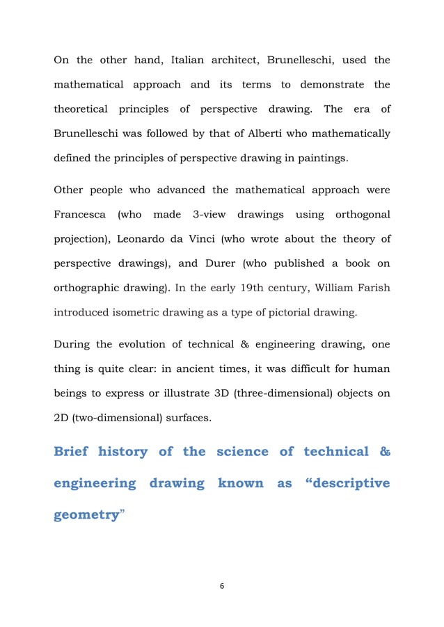 Brief History of Technical & Engineering Drawings | PDF | 3-D Graphics ...