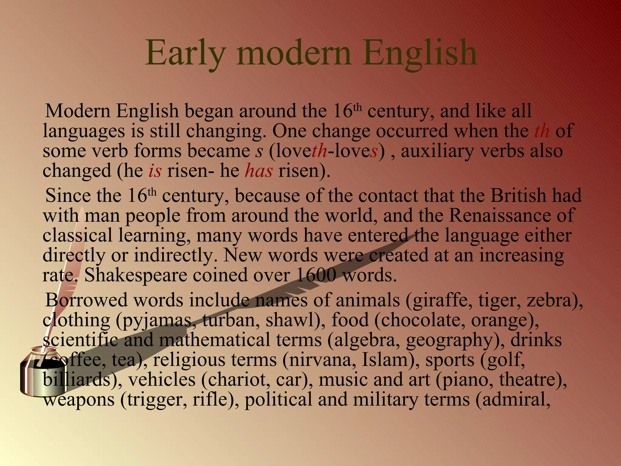 Brief history of the english language | PPT