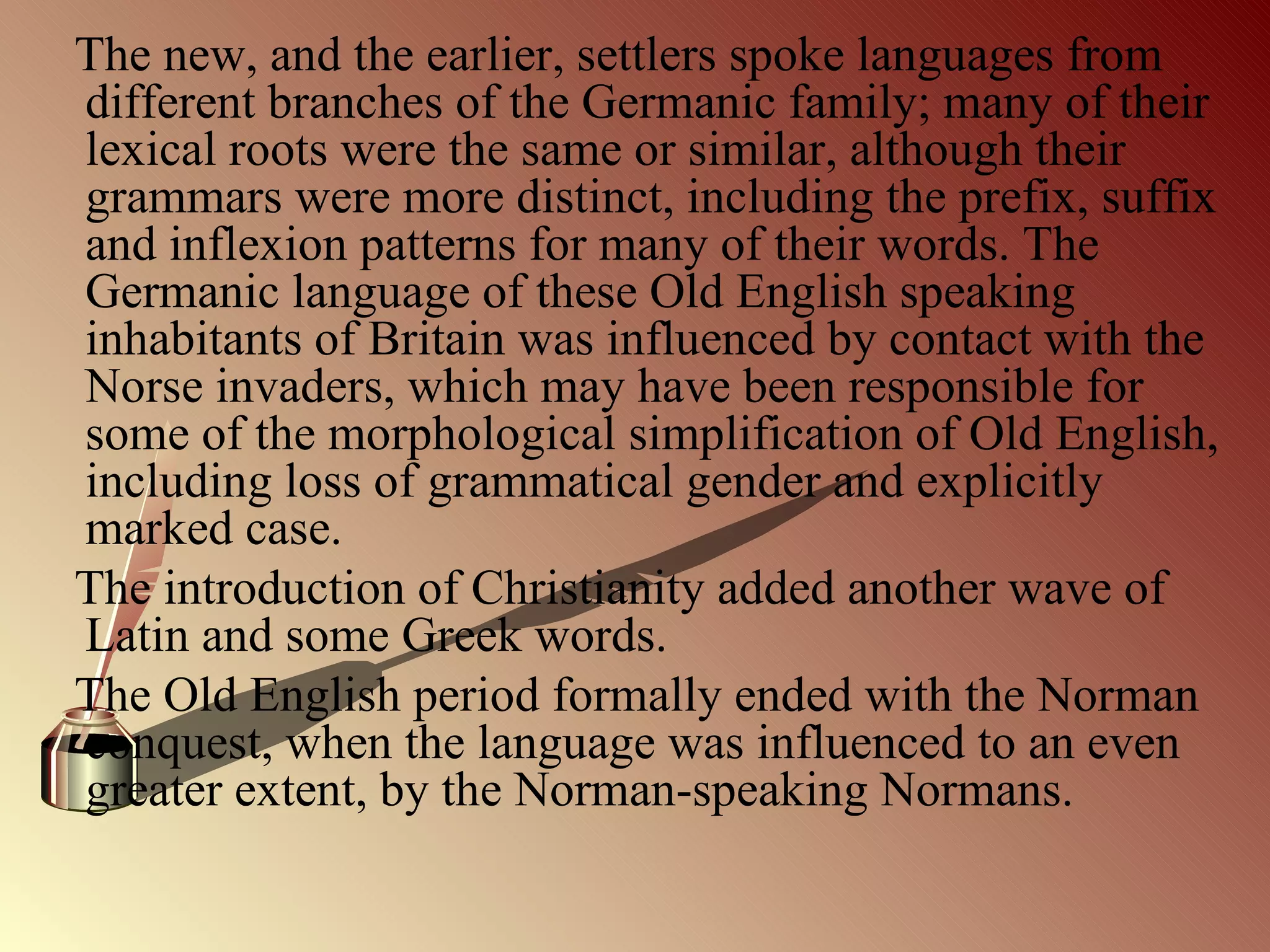 Brief history of the english language | PPT