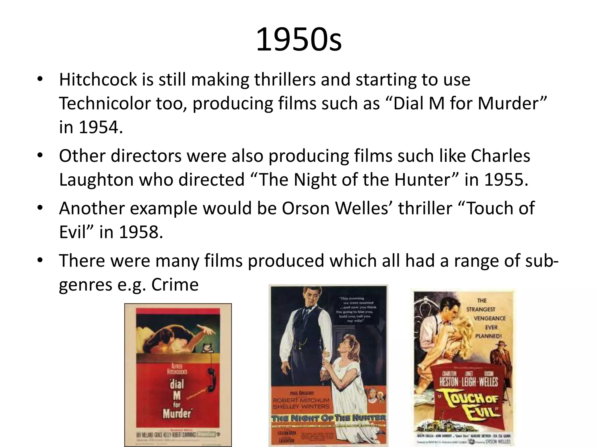 A Brief History of Thriller Films | PPT