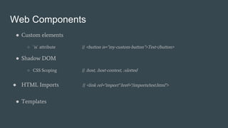 Brief history of web components | PPT
