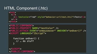 Brief history of web components | PPT