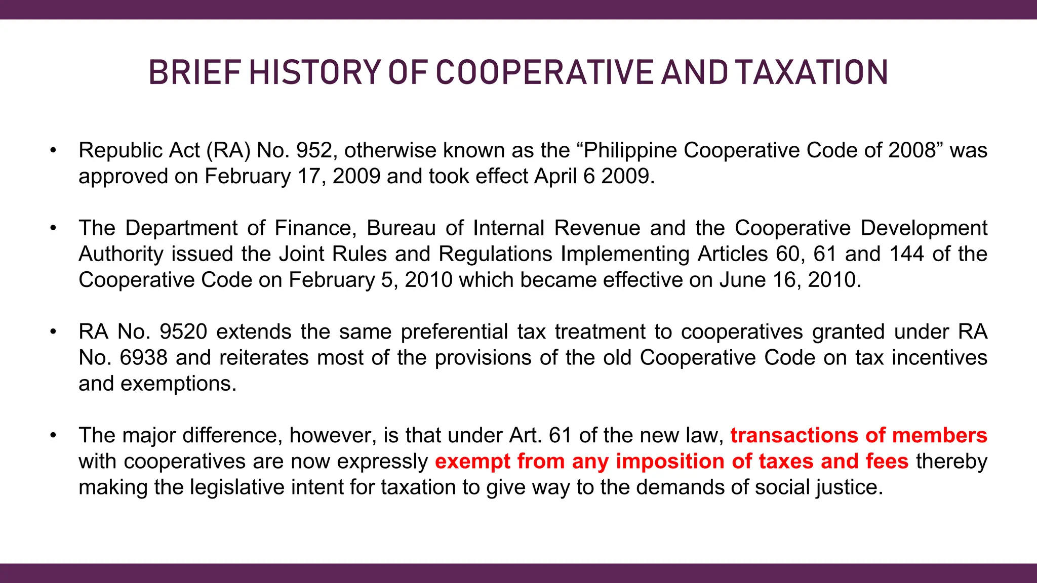 Tax Exemption on Cooperatives-by-Abs.pptx
