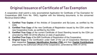 Tax Exemption on Cooperatives-by-Abs.pptx