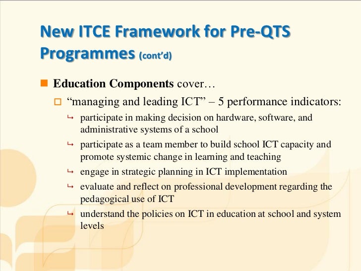 Briefing on ITC test and new ITCE framework - 24-25 May 2011
