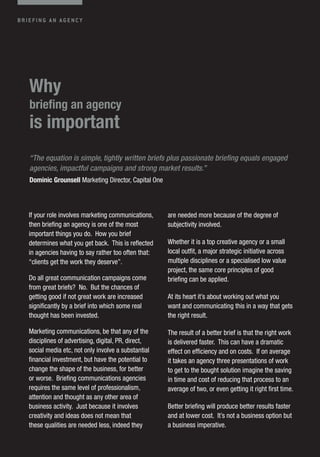Briefing an agency | PDF