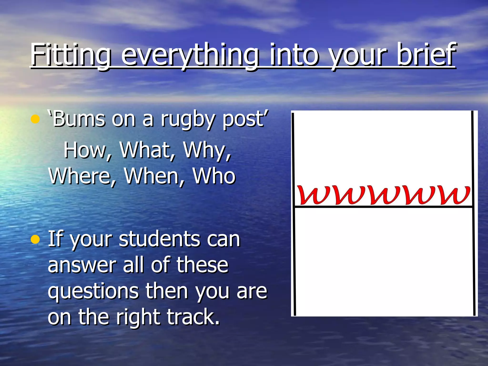 Briefing & debriefing skills | PPT | Education