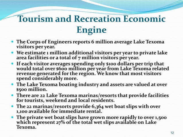 Briefing lake texoma economic engine and tourism 4 2014 | PDF | North ...