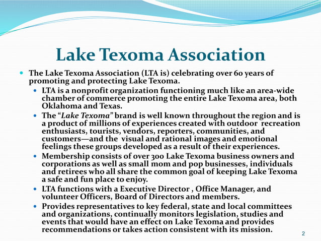 Briefing lake texoma economic engine and tourism 4 2014 | PDF | North ...