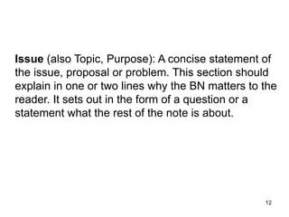 HOW BRIEF NOTES BN ARE USED BY THE EXECUTIVES AT WORKPLACE PPT.ppt