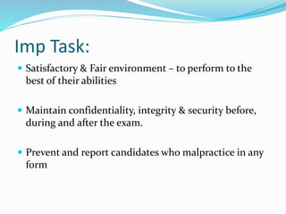 Briefing to invigilator for aiims mbbs exam | PPT