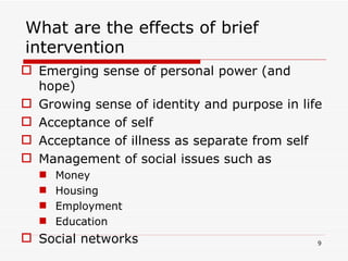 Brief Intervention Wks 1 to 3 | PPT
