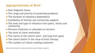 Brief Interventions and Breif Therapies for Mental Health | PPTX