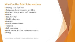 Brief Interventions and Breif Therapies for Mental Health | PPTX
