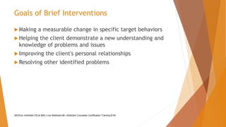 Brief Interventions and Breif Therapies for Mental Health | PPTX