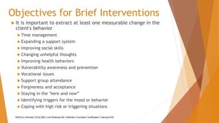 Brief Interventions and Breif Therapies for Mental Health | PPTX