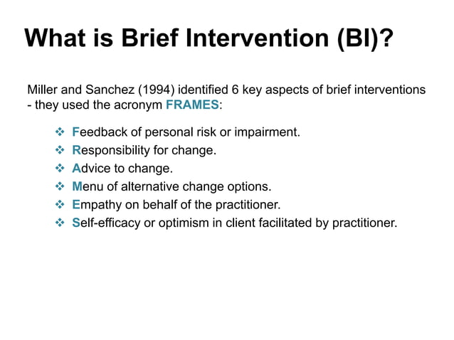 Brief intervention | PPT