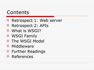 A Brief Introduce to WSGI | PPT | Web Development | Internet
