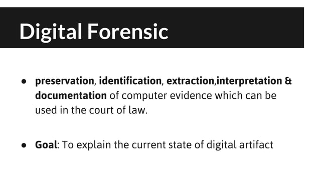 Digital Forensic: Brief Intro & Research Challenge | PDF
