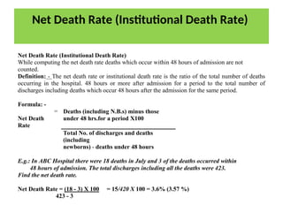 Hospital Statisticas Healthcare statistics #Mortality Rate #NDR #bed ...