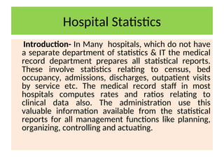 Hospital Statisticas Healthcare statistics #Mortality Rate #NDR #bed ...