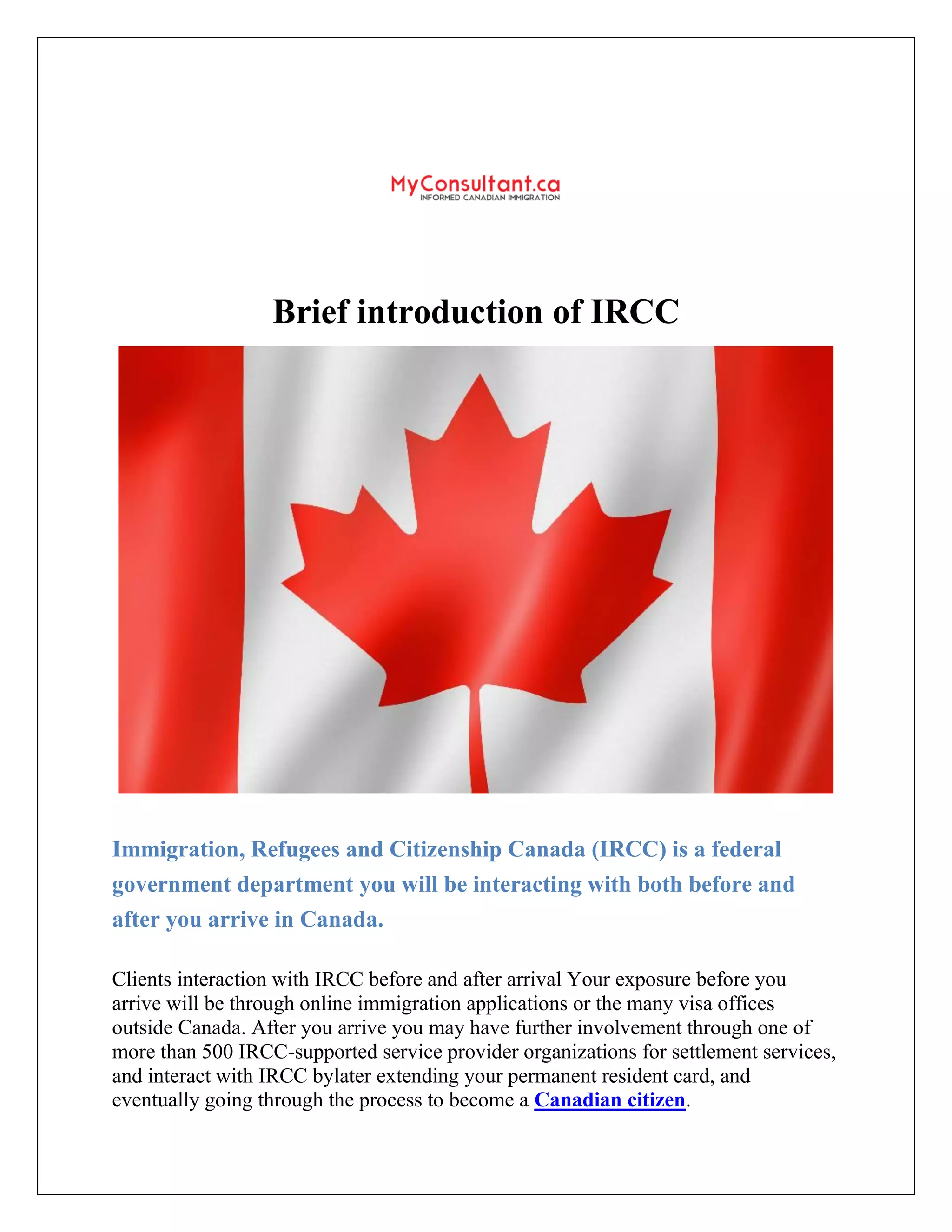Brief introduction of ircc | PDF