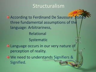 Brief introduction of Post Structuralism & Deconstruction | PPTX