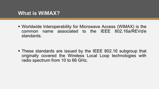 Brief introduction of wi max technology | PPT