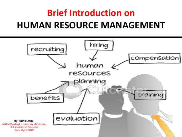 Brief introduction on human resource management