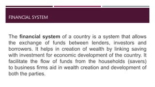 Brief Introduction on Indian financial markets | PPTX