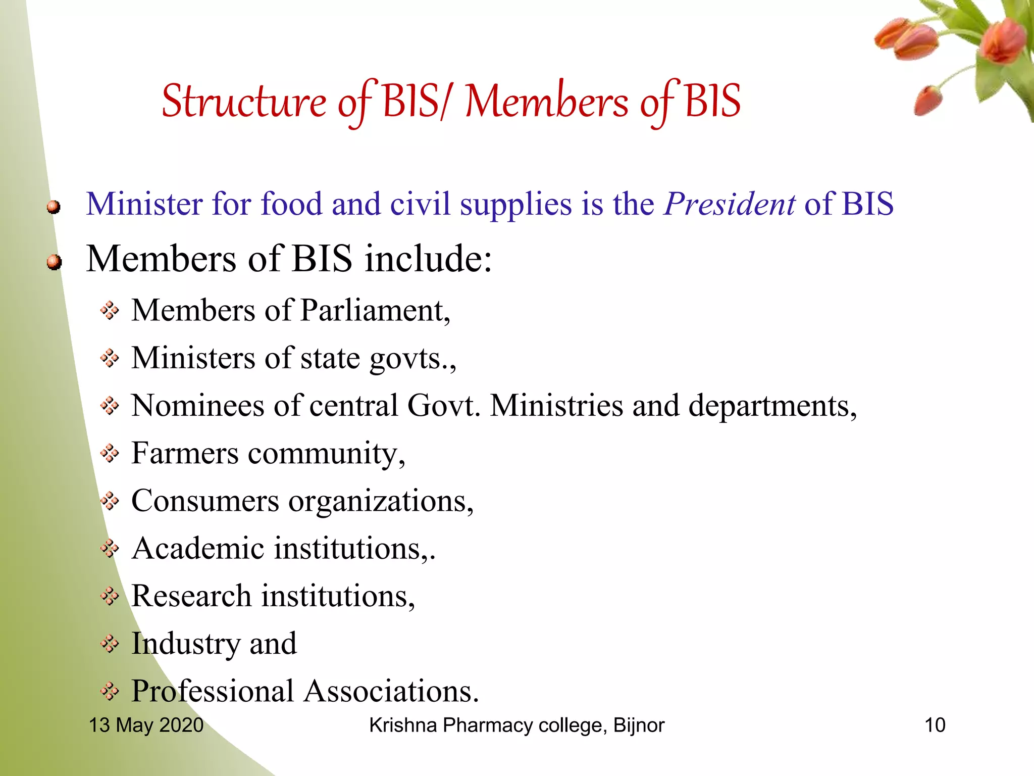 Brief introduction to Agmark, BIS and FSSAI | PPTX