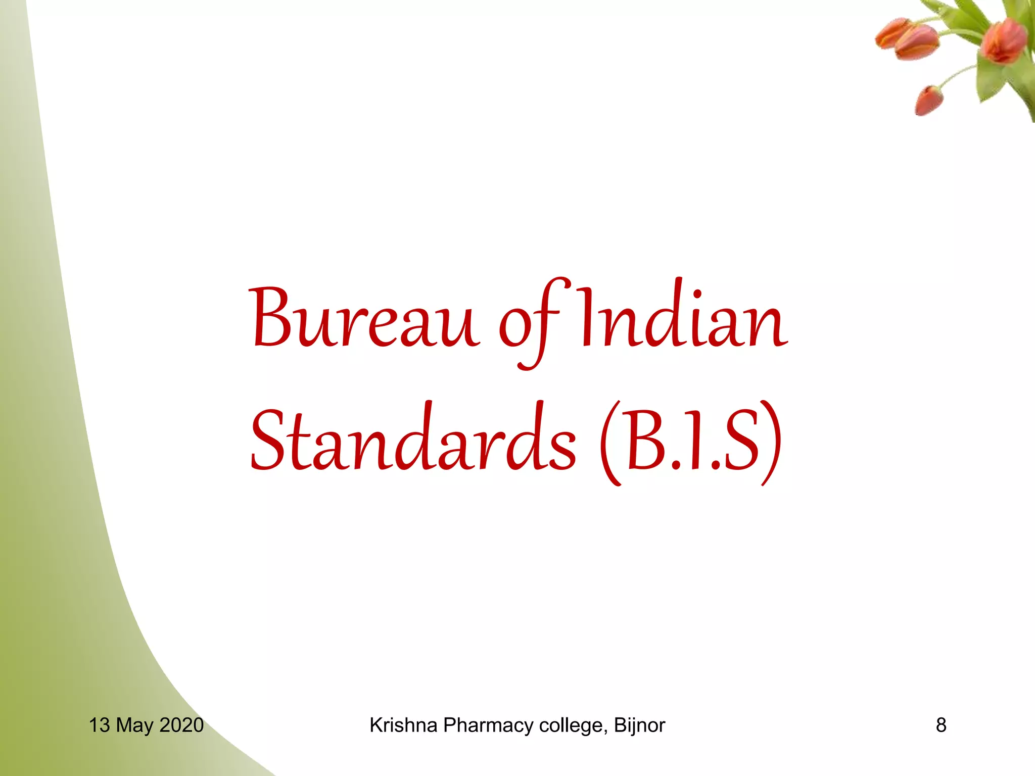 Brief introduction to Agmark, BIS and FSSAI | PPTX