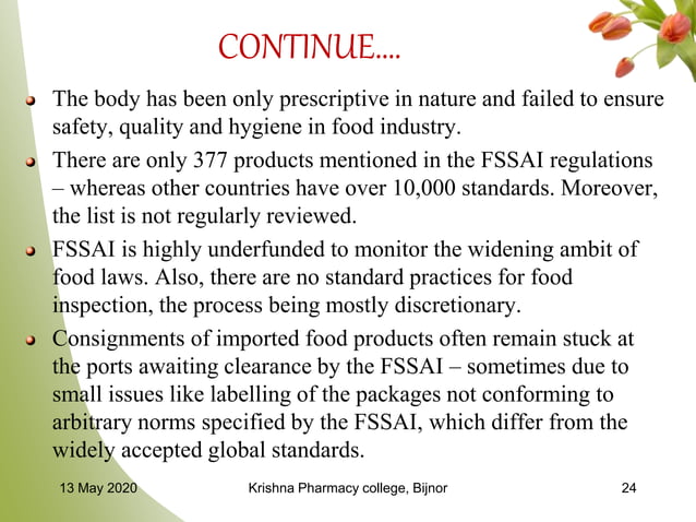 Brief introduction to Agmark, BIS and FSSAI | PPTX